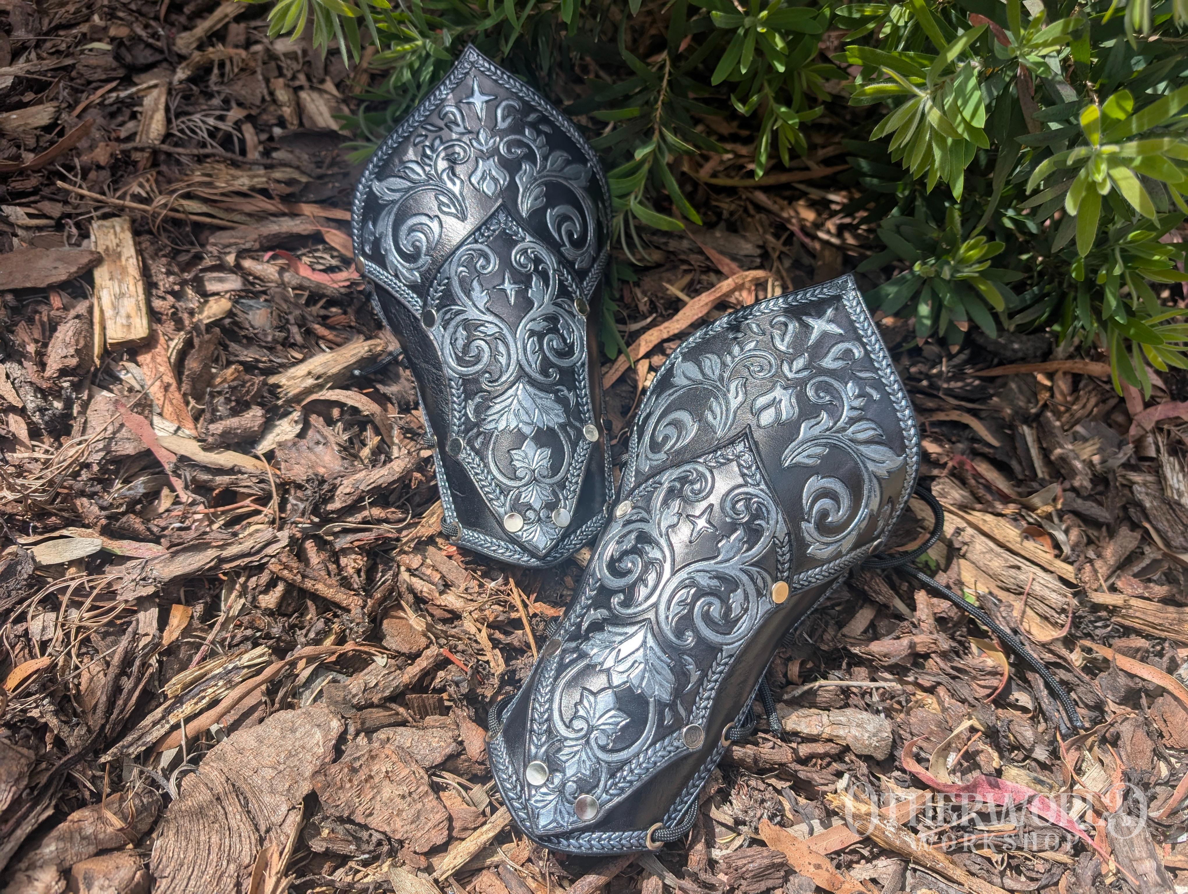 Leather Enchanted Bracers Set – Otherworld Workshop